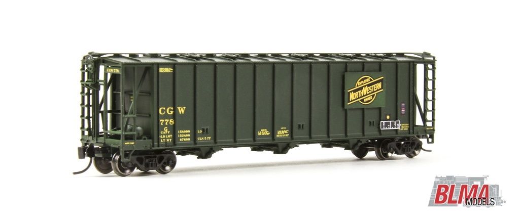 BLMA-N-Scale-CGW-NorthWestern-Covered-Hopper-Car-778-NEW-16007 ...