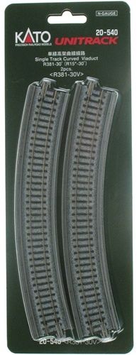 Kato N Scale UniTrack 30 Degree 15'' Radius Curve Viaduct 2Pk NEW 20540 ...